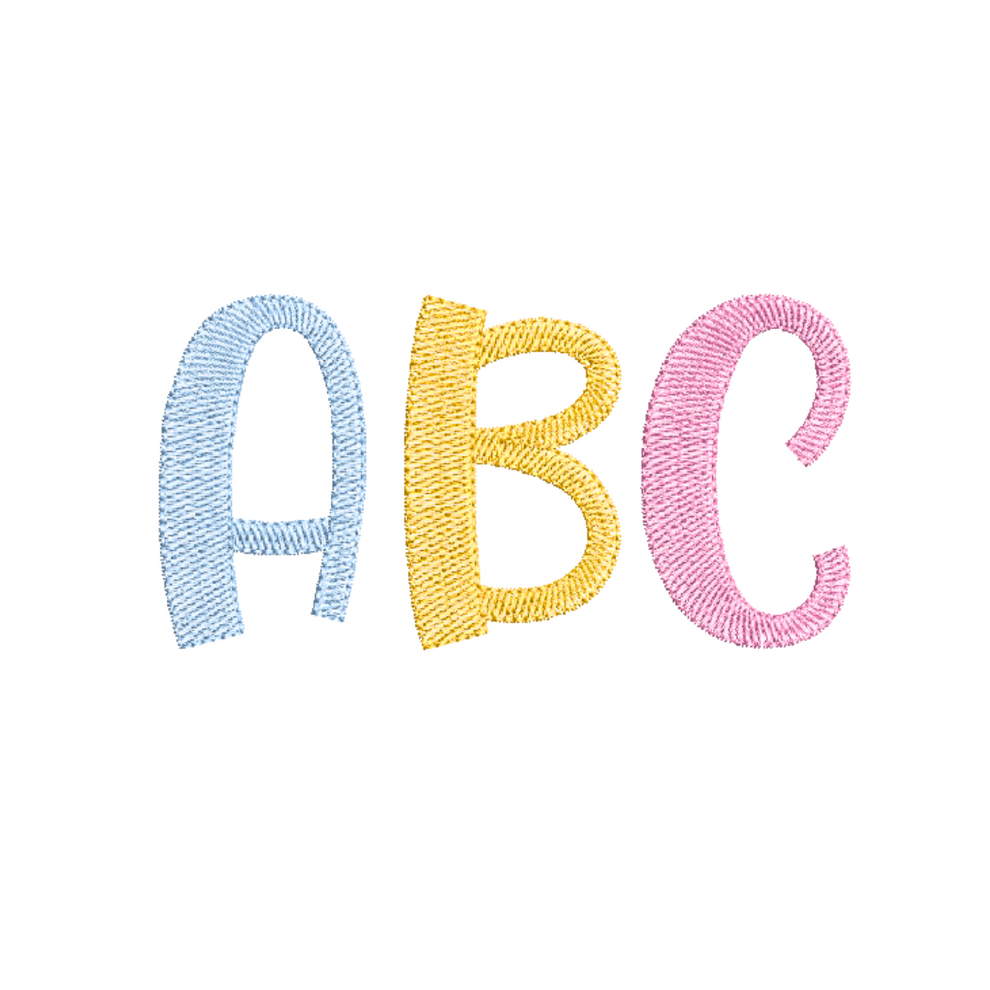 ABC Font Machine Embroidery Design – Stitches & Strokes