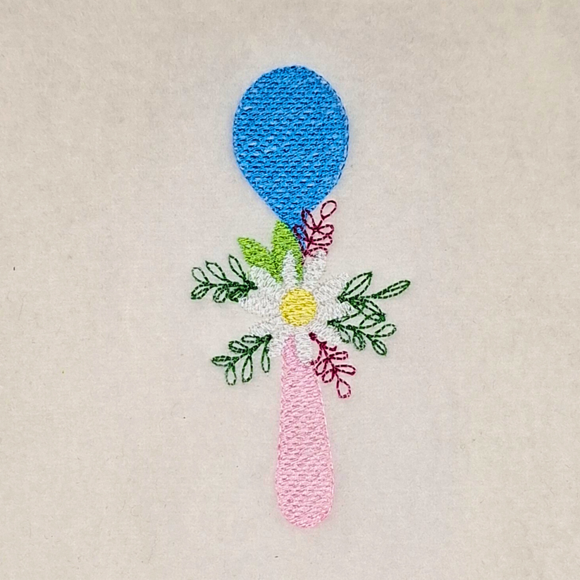 Kitchen Spoon Machine Embroidery Design – Stitches & Strokes