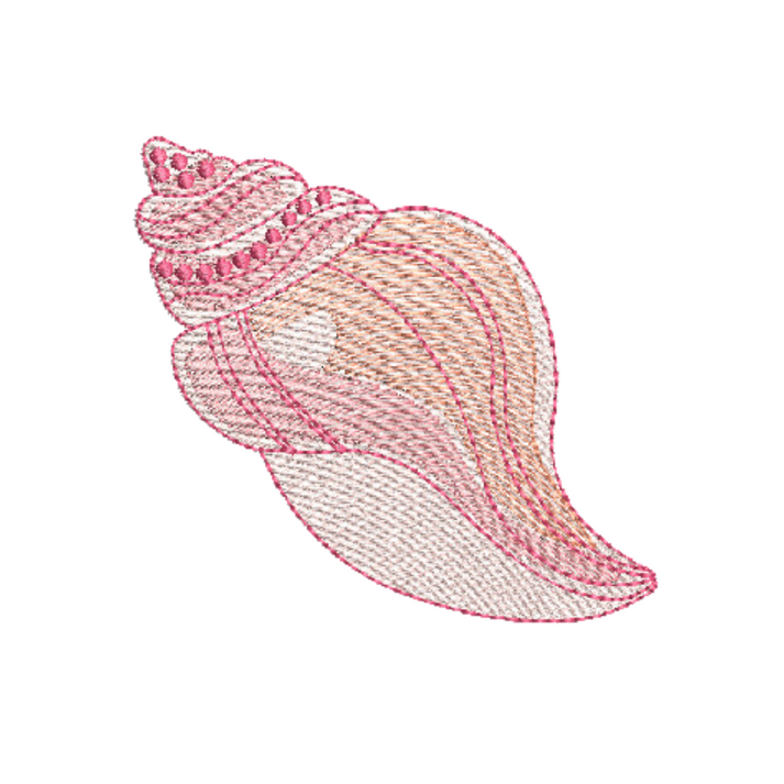 Pink Sea Shell Machine Embroidery Design – Stitches & Strokes