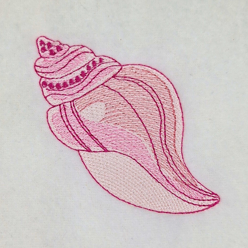 Pink Sea Shell Machine Embroidery Design – Stitches & Strokes
