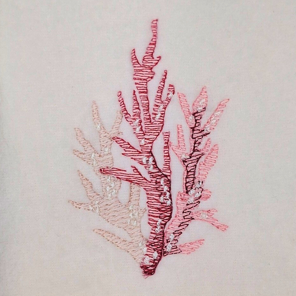 Under The Sea Red Coral Machine Embroidery Design – Stitches & Strokes
